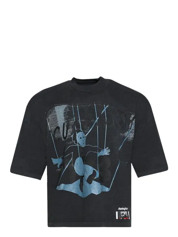 RIVINGTON ROI REBIS Left Out Vintage Tee Mechanic - Black