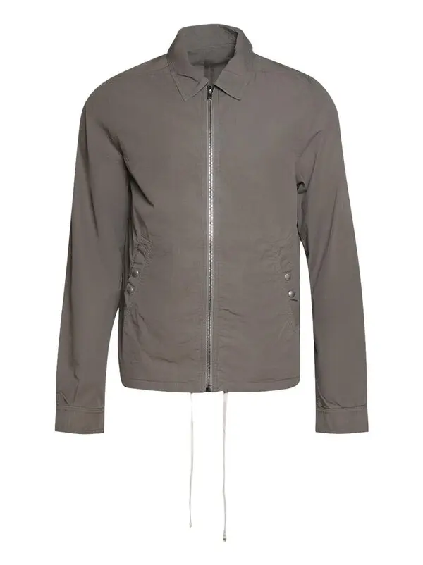 Rick Owens Cotton Zip Front Jacket - Khaki