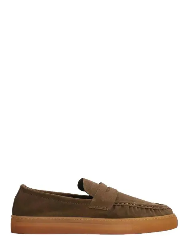 SUMMERY COPENHAGEN Suede Penny Loafers - Brown