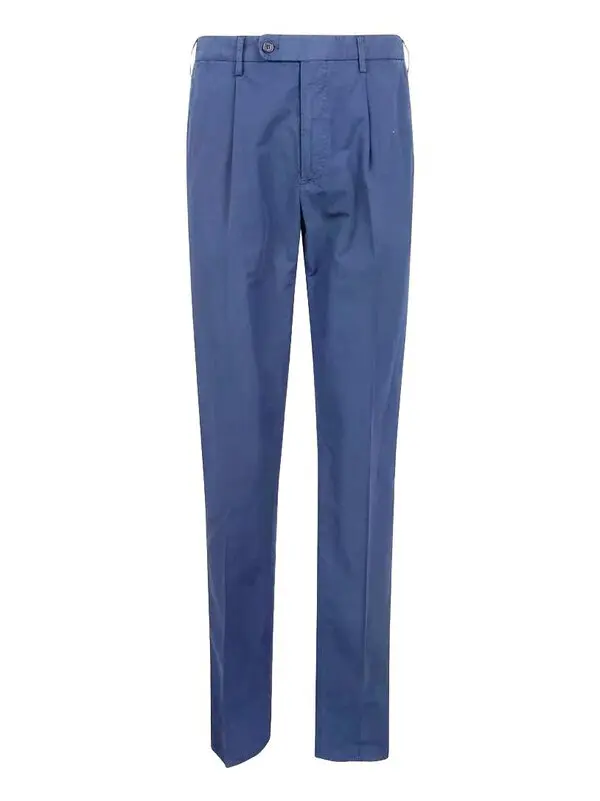 Incotex Pleated Straight-leg Trousers - Blue