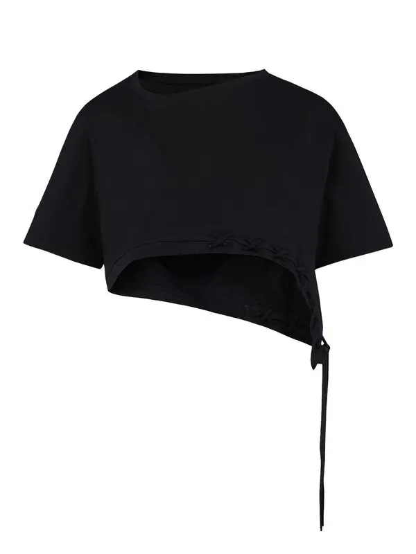 PCFG Crop String T-shirt - Black