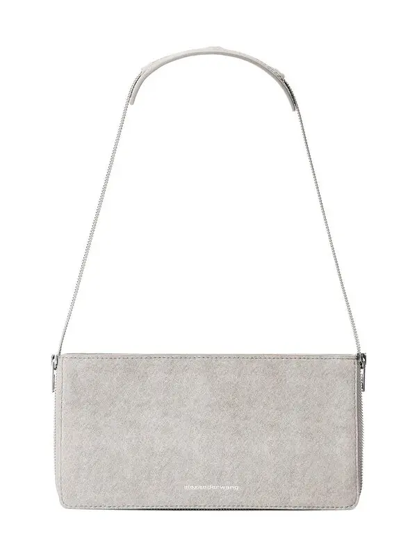 Alexander Wang Siren Pochette Leather Shoulder Bag - Heather Grey