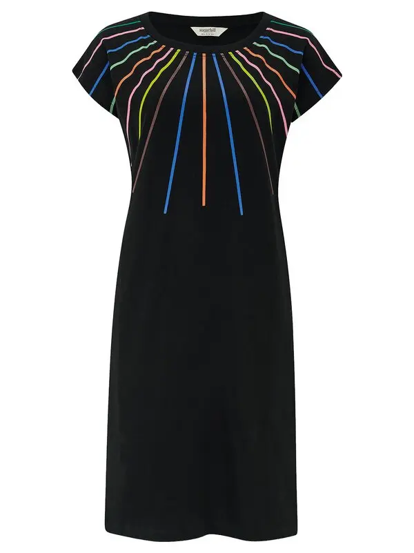 SUGARHILL BRIGHTON Katelyn Organic Cotton T-shirt Dress - Black