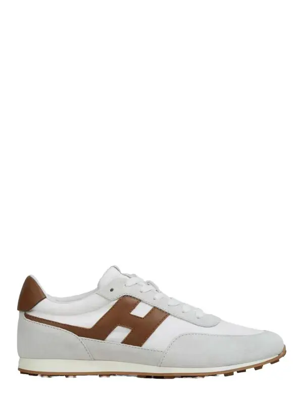 Hogan Logo-patch Suede-panel Sneakers - White