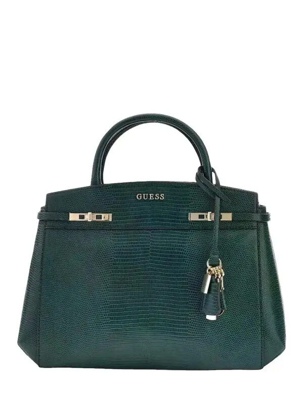 Guess Lizard-effect Tote Bag - Green