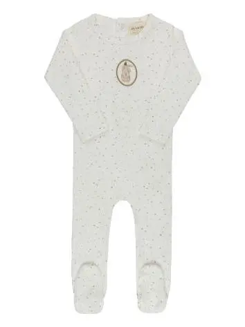 ELY'S & CO. Speckled Bunny Footie - Ivory/tan