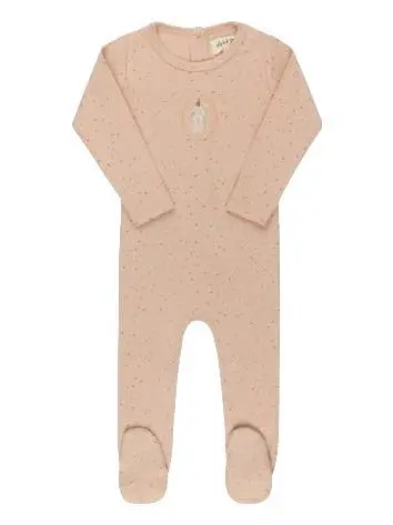 ELY'S & CO. Speckled Bunny Footie - Pink