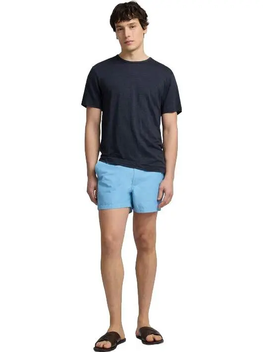 Onia Stretch Linen Crewneck Short Sleeve Tee - Midnight