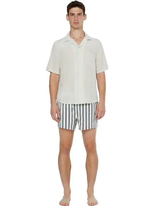 Onia Silk Vacation Short Sleeve Shirt - Stone