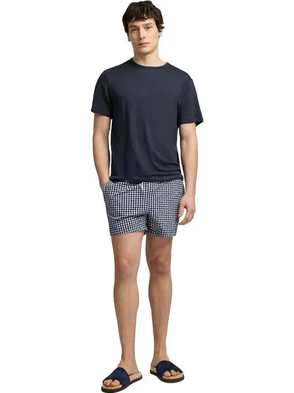 Onia Classic Charles 4" Swim Trunk - Navy Gingham
