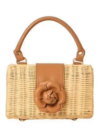 BTB LOS ANGELES Melody Clutch - Natural/chocolate