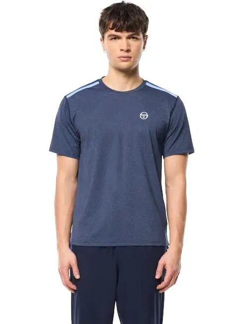SERGIO TACCHINI Sportivo T-shirt With Monogram Logo - Maritime Blue