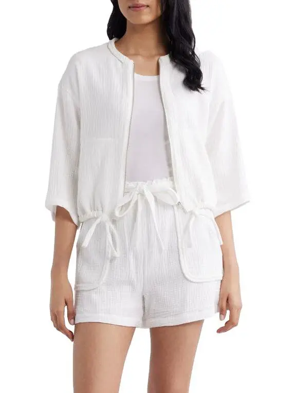 CITY BLUES Zip Front Jacket - White