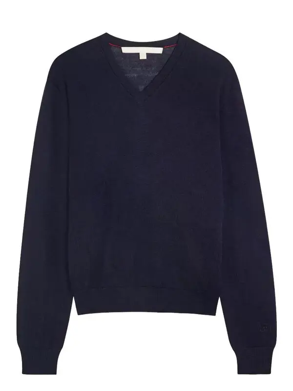 RÙADH Oscar V-neck Fine-knit Sweater - Blue