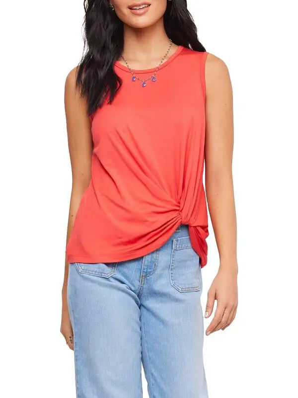 Karen Kane Knotted Tank - Coral
