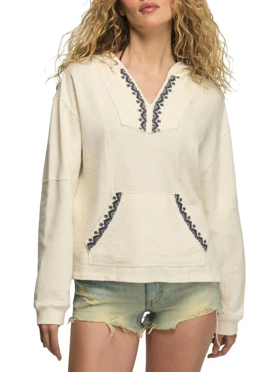 Lucky Brand Embroidered Baja Hoodie - Tofu