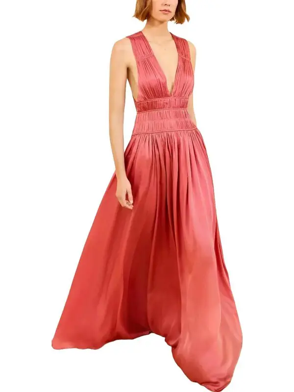 Ulla Johnson Boheme Silk Maxi Dress - Pink