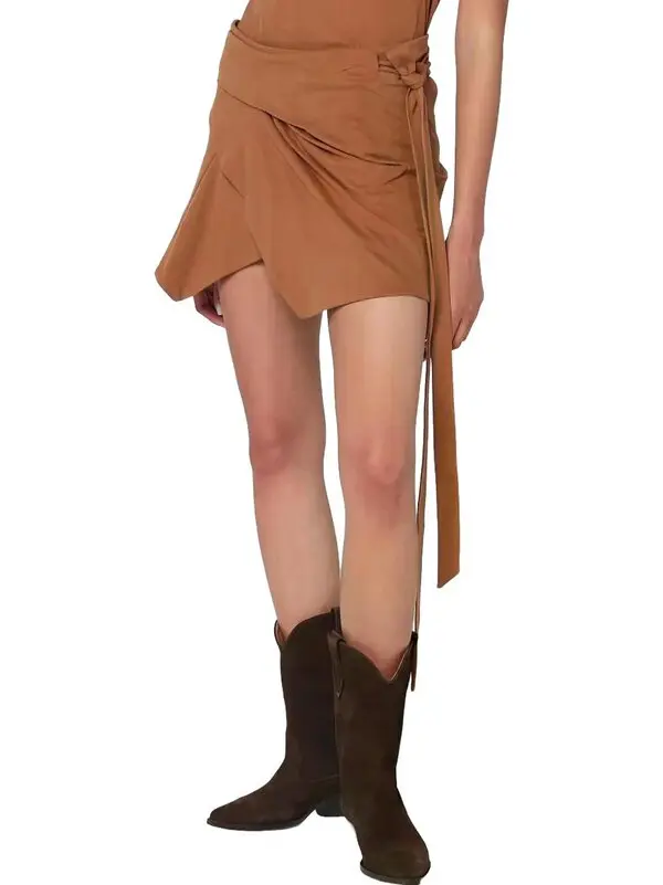 Isabel Marant Étoile Berenicia Tie-detail Mini Skirt - Brown