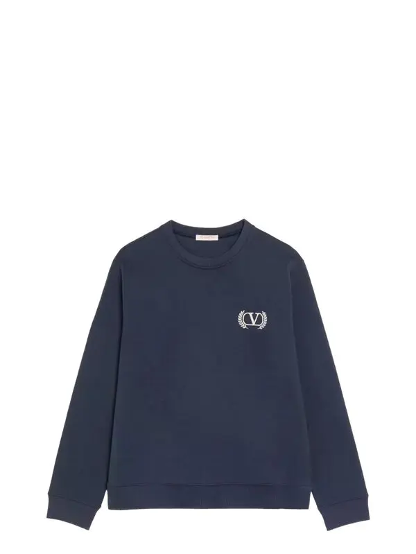 Valentino Garavani Logo-embroidered Sweatshirt - Blue