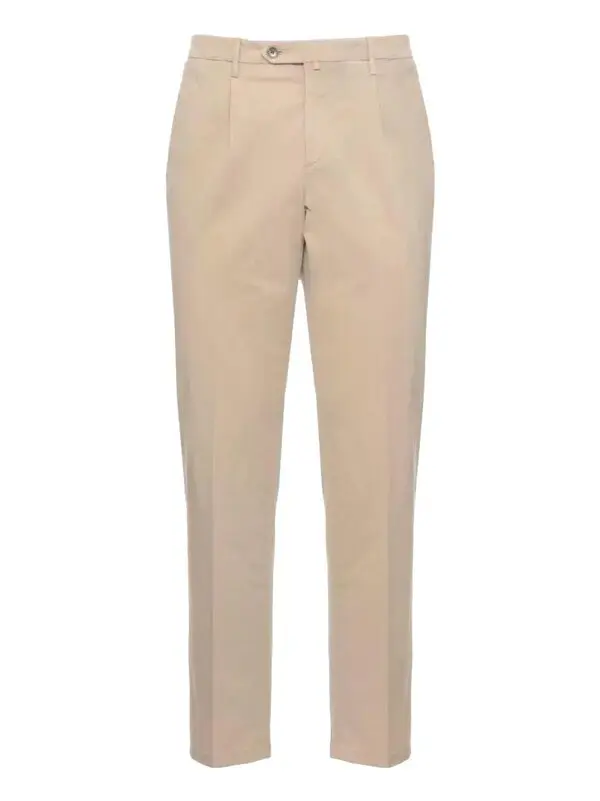 BRIGLIA 1949 Pleated Twill Trousers - Neutrals