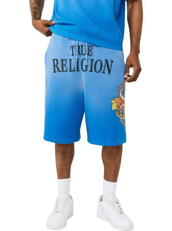 True Religion Relaxed Fit Sweat Shorts - Lapis Blue