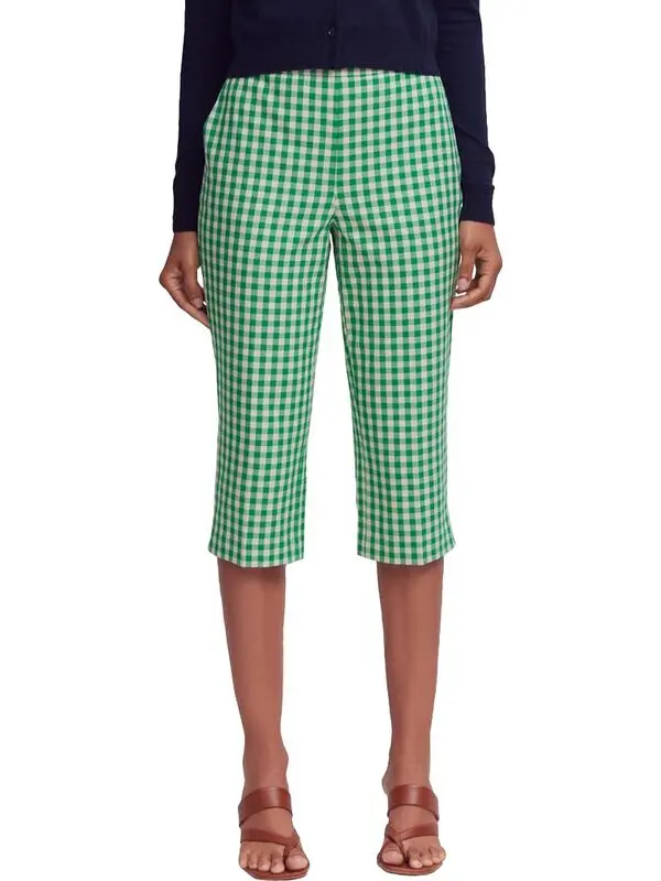 Boden Capri Trousers - Rich Emerald Gingham