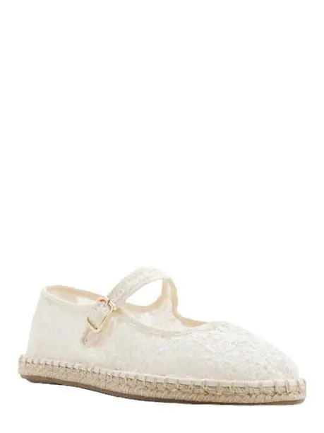 Aldo Mesh Ballerina Flat - White/bone
