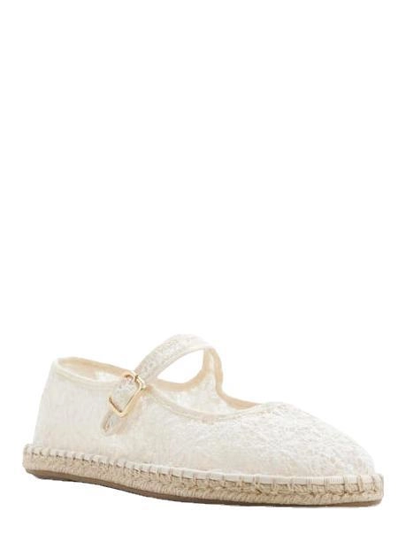 Aldo Mesh Ballerina Flat - White/bone