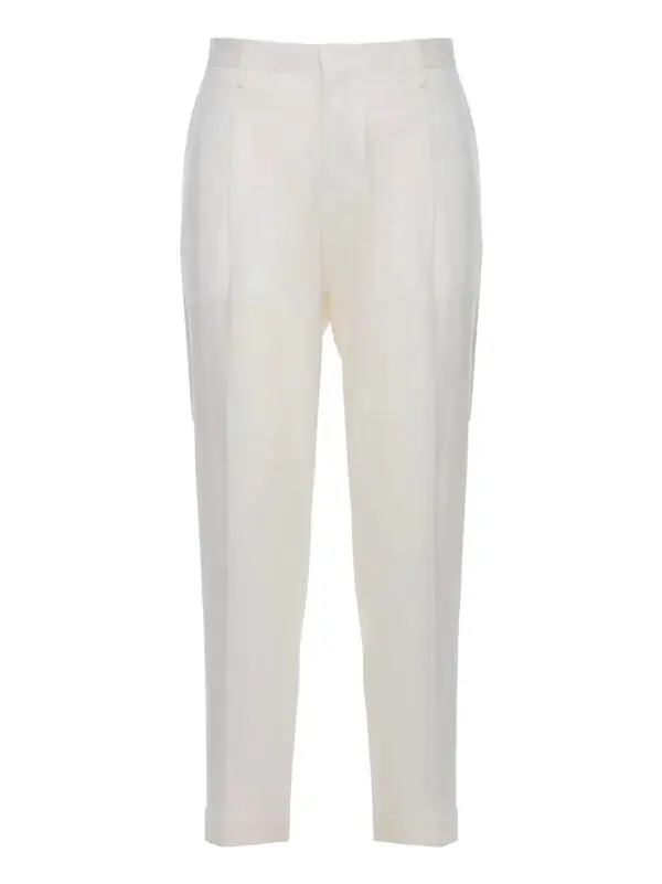 BRIGLIA 1949 Pleated Turn-up Trousers - Neutrals