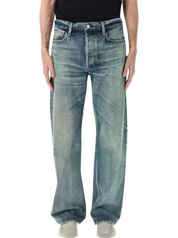Fear Of God Japanese Selvedge Denim Straight Five Pocket Jeans - Blue