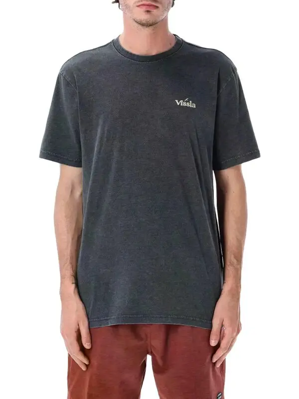 VISSLA Extra Strength Logo-print T-shirt - Grey