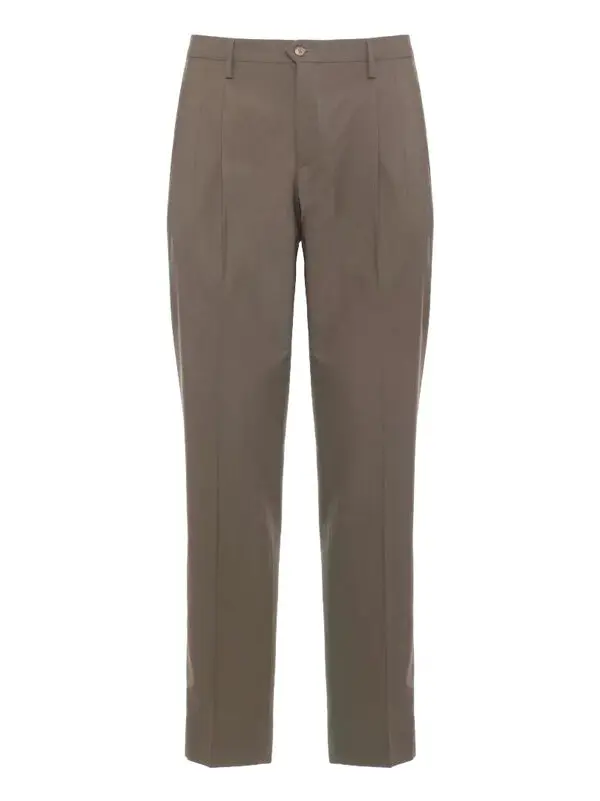 BRIGLIA 1949 Pleated Zip-fastening Trousers - Brown