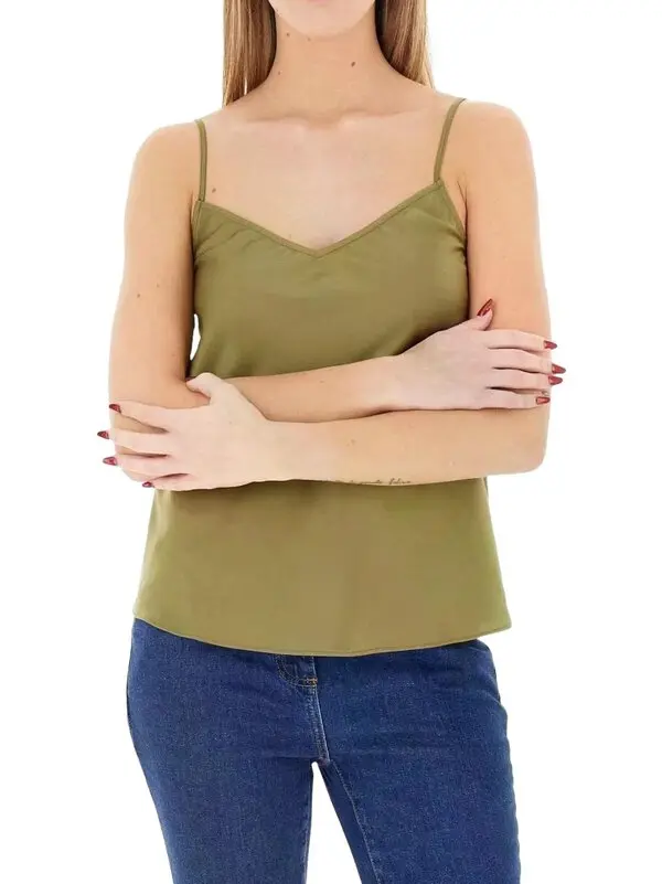 Armani Exchange V-neck Spaghetti-strap Top - Green