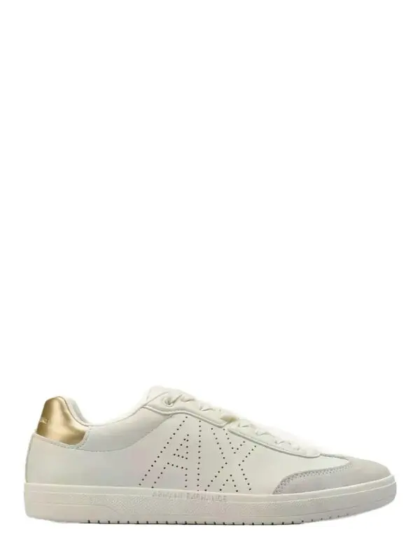 Armani Exchange Perforated Logo Sneakers - White