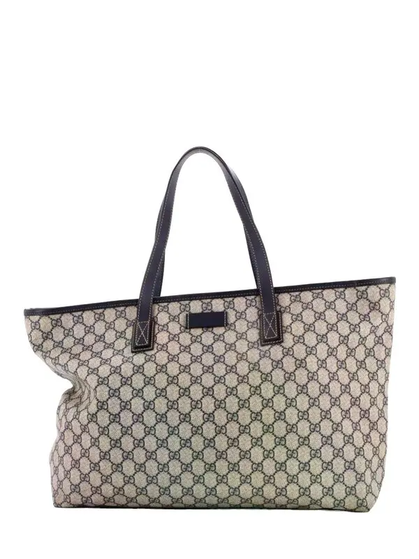 Gucci Plus Gg Coated Canvas Large Tote Bag - Blue