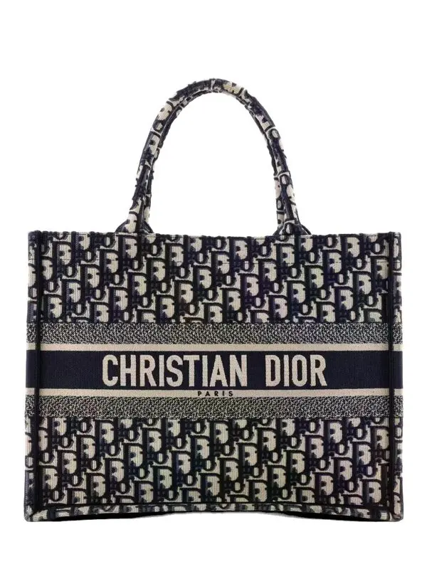 Dior Oblique Canvas Medium Tote Bag - Blue