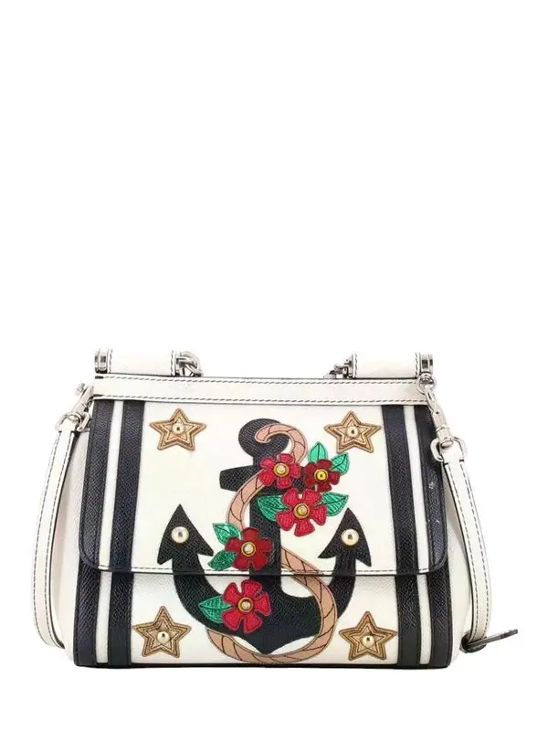 Dolce & Gabbana Sailor Miss Sicily Bag Patchwork Leather Small Satchel - Neutrals