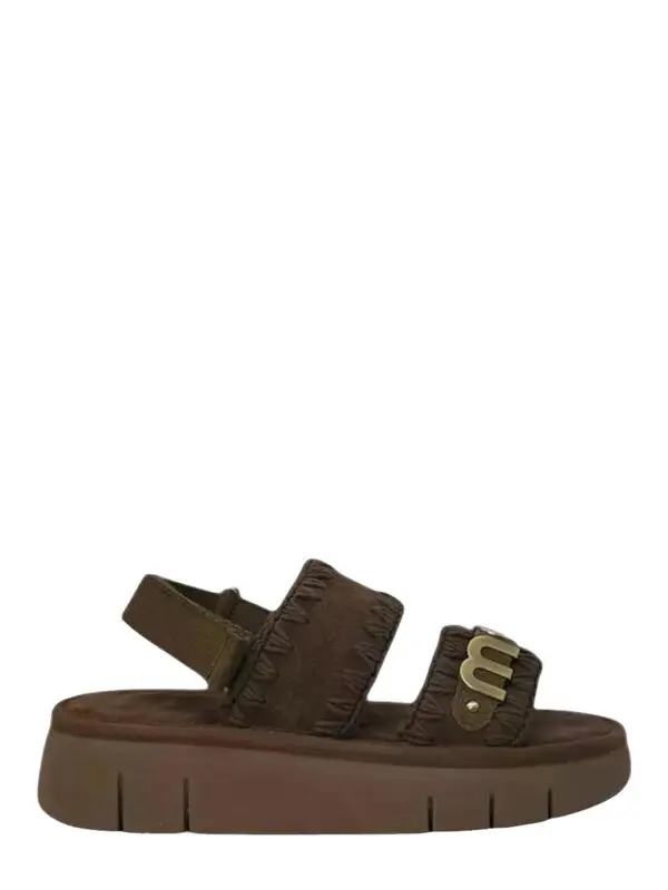 Mou Bounce Logo-plaque Sandals - Brown