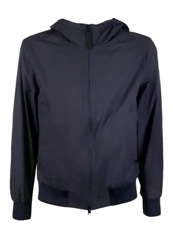 PEOPLE OF SHIBUYA Hooded Zip-up Jacket - Blue