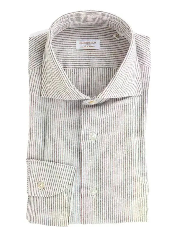 BORRIELLO NAPOLI Marechiaro Striped Shirt - Neutrals