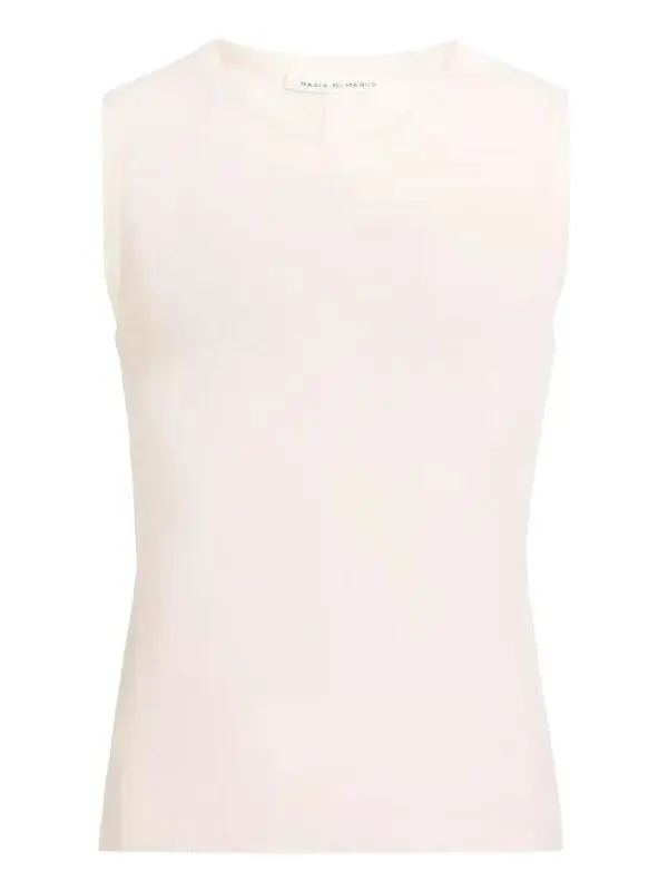 Maria Mcmanus Button-back Sleeveless Tank Top - Neutrals