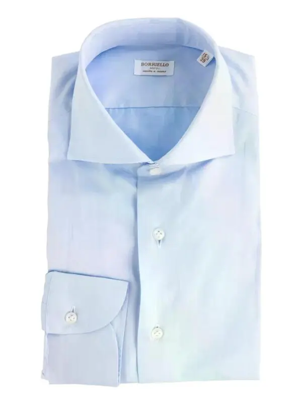 BORRIELLO NAPOLI Marechiaro Spread-collar Shirt - Blue