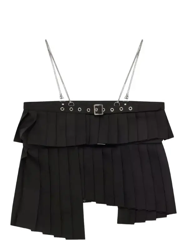 Noir Kei Ninomiya Pleated Top - Black