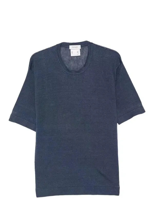 KANGRA Short-sleeve Linen T-shirt - Blue