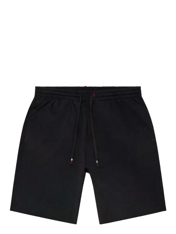 DIESEL® Cotton Raw-edge Shorts - Black