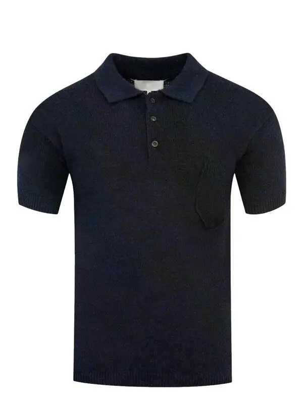 MAISON MARGIELA Short-sleeved Polo Shirt - Blue
