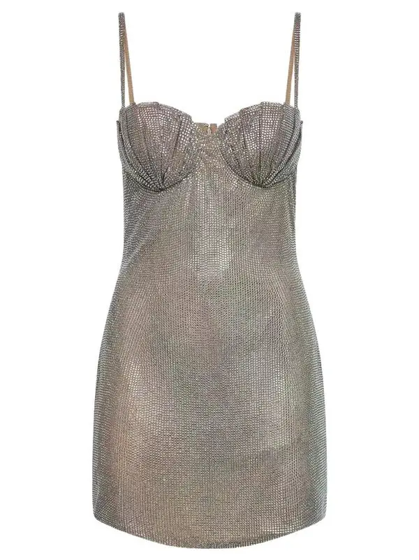 Giuseppe Di Morabito Crystal-embellished Mini Dress - Silver