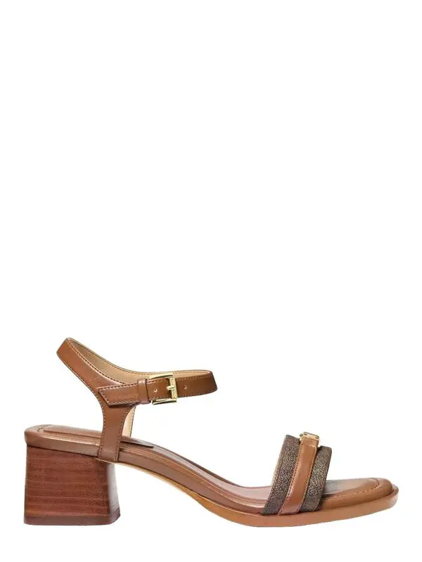 Michael Kors Mandy Logo-plaque Sandals - Brown