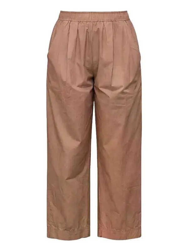 APIECE APART Elasticated Pleated Cropped Trousers - Neutrals