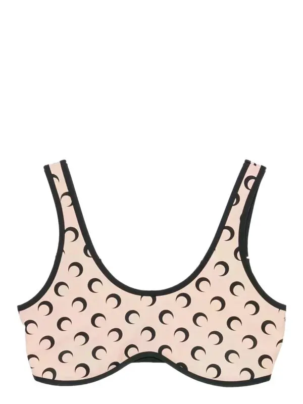 MARINE SERRE Moon Print Top - Neutrals